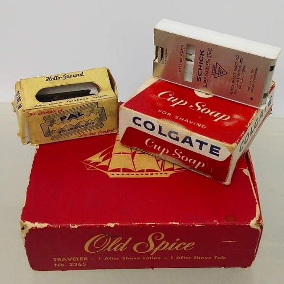 Grooming | Vintage Old Spice Travelers Shaving Set Colgate Shaving Soap ...